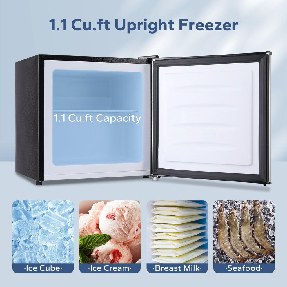 BANGSON Upright Freezer Mini Freezer ,1.1Cu.ft