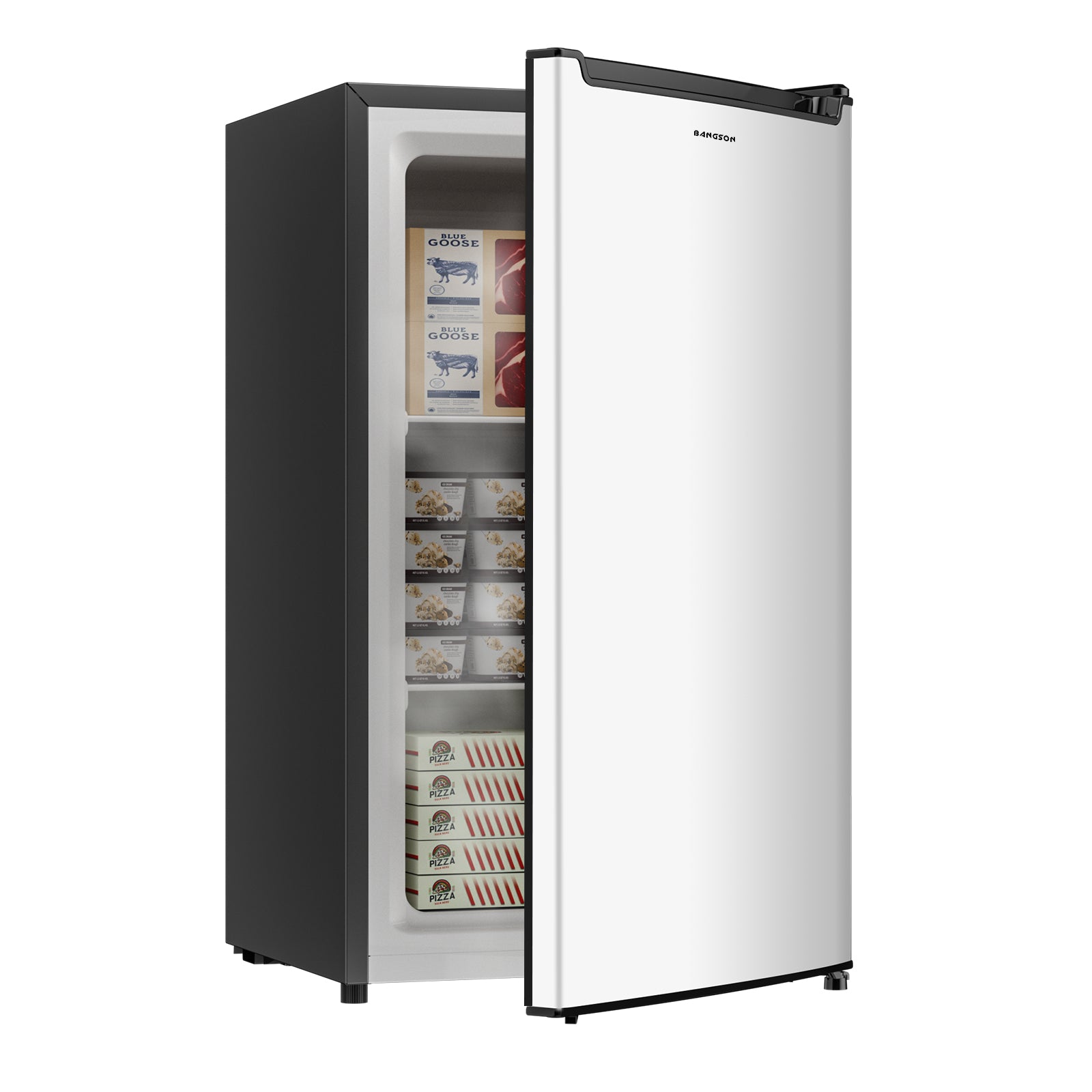 2.1 Cu.ft Upright Freezer silver – BANGSON